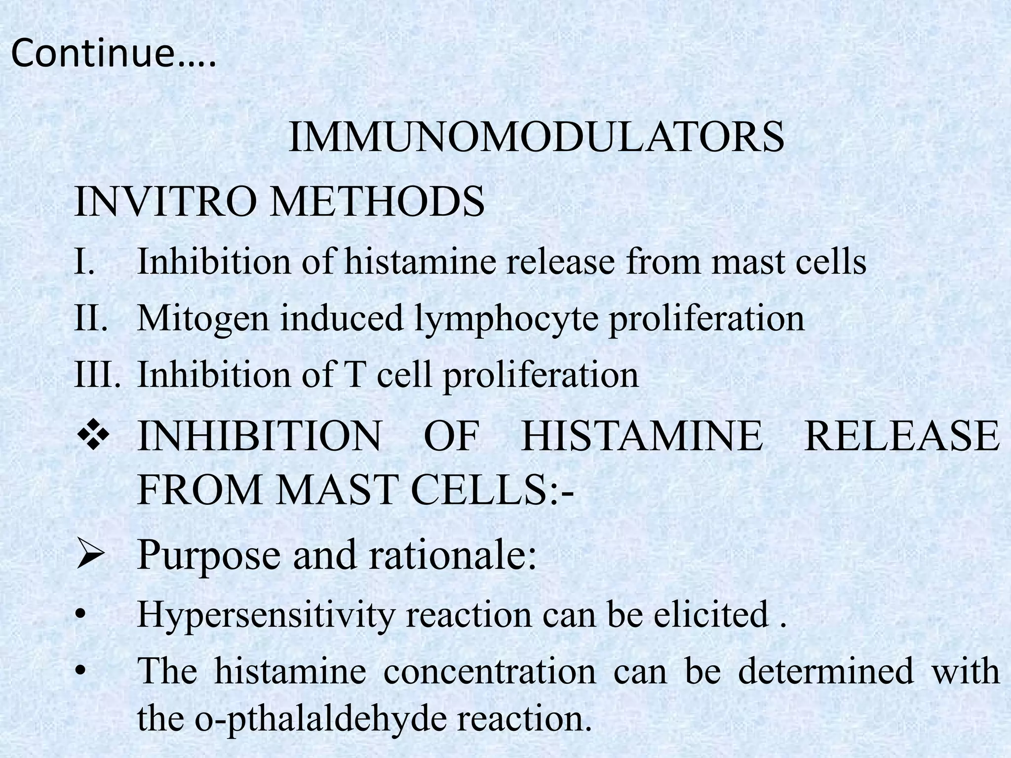 Assignment on Preclinical Screening of Immunomodulators | PDF