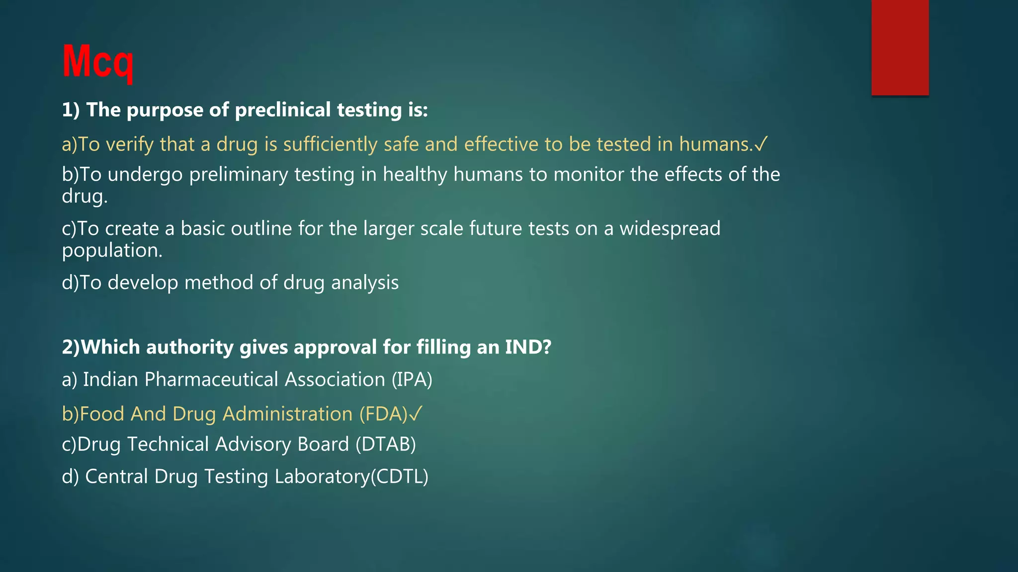 Preclinical studies | PPTX
