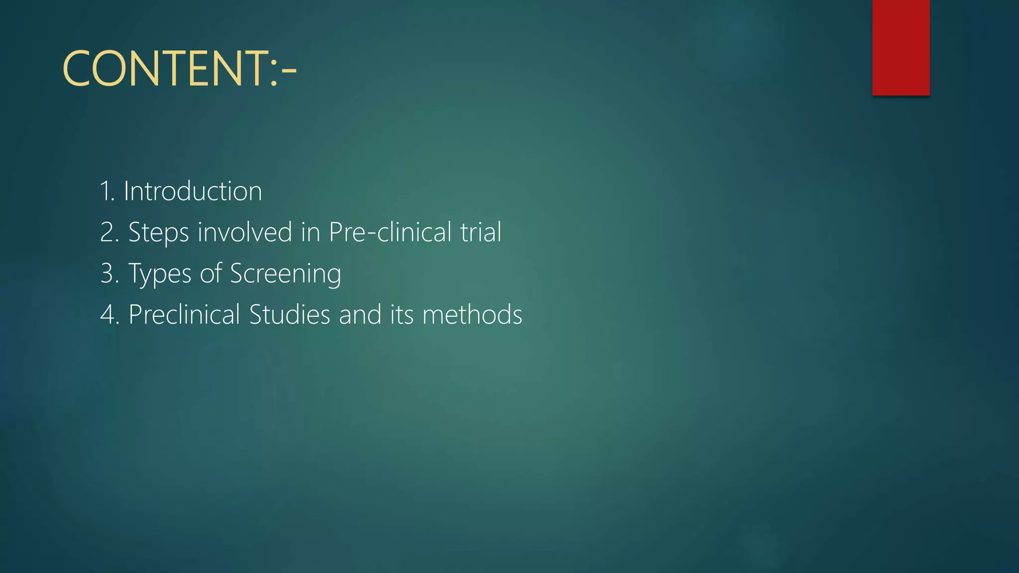 Preclinical studies | PPTX
