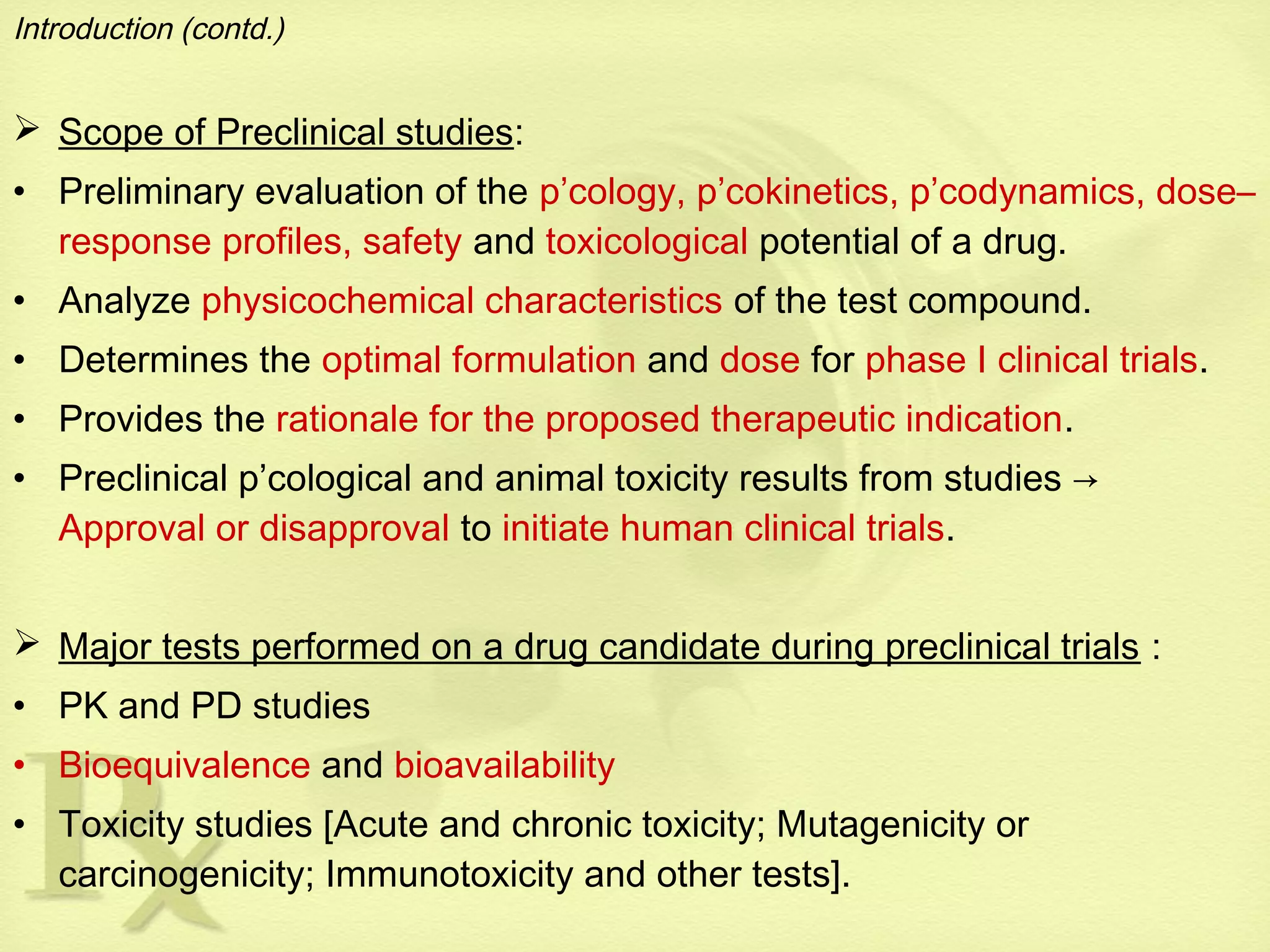 Preclinical testing - An intro | PPT