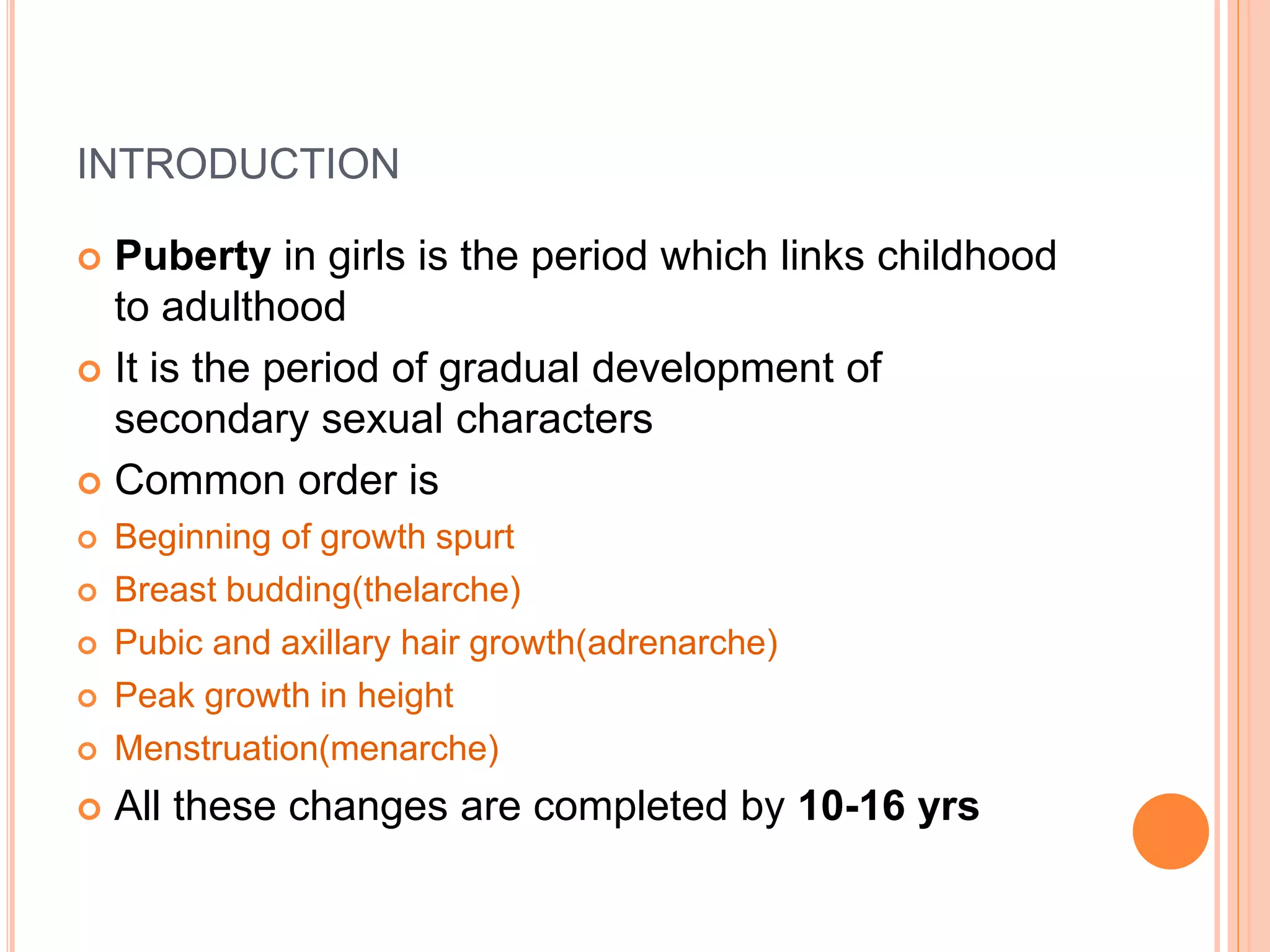 Precocious and delayed puberty | PPTX