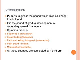 Precocious and delayed puberty | PPTX