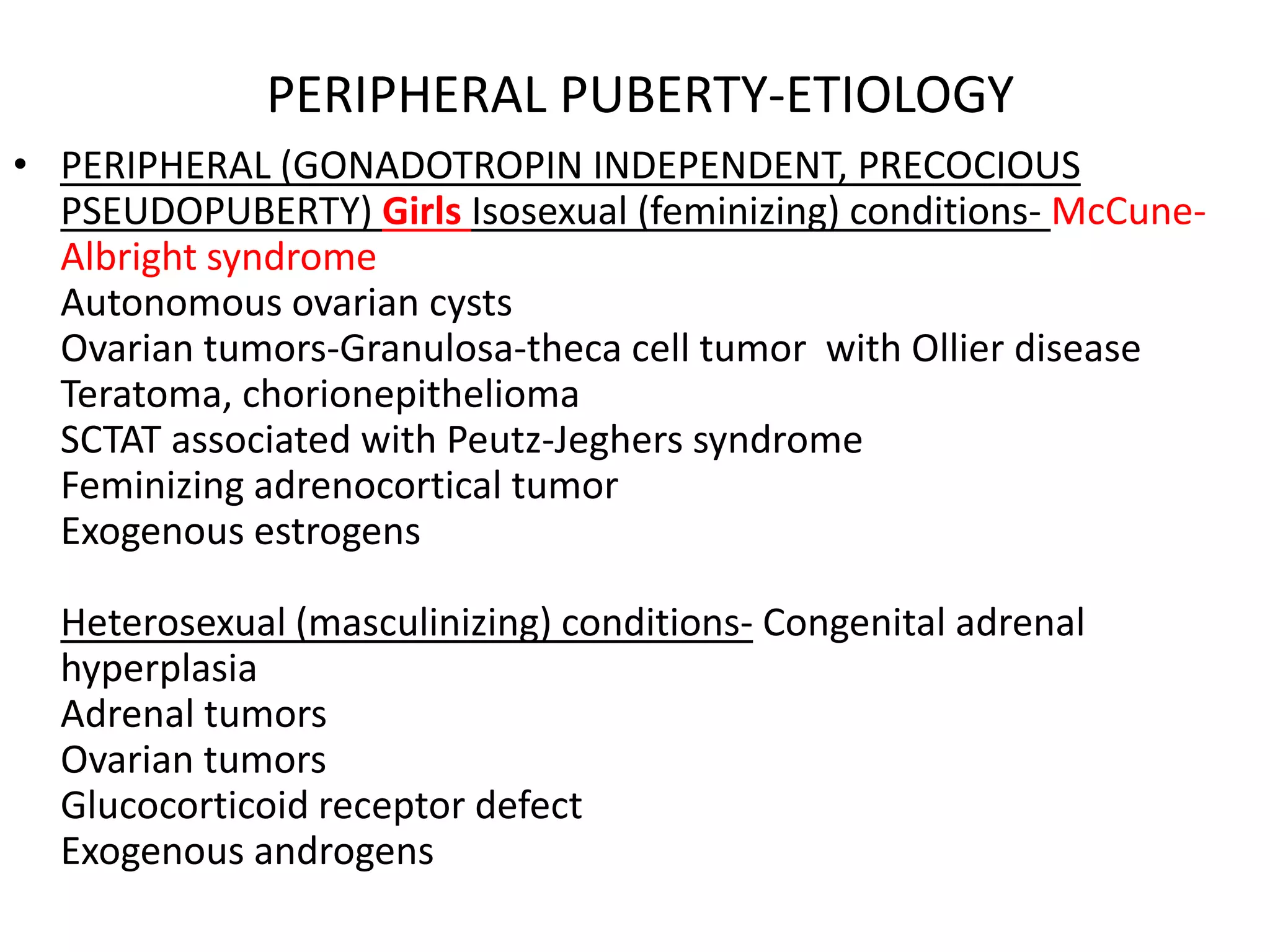 Precocious puberty | PPTX