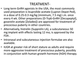 Precocious puberty | PPTX