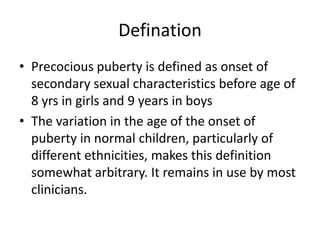 Precocious puberty | PPT