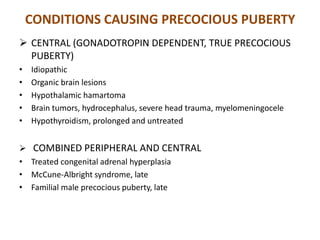 Precocious puberty | PPT