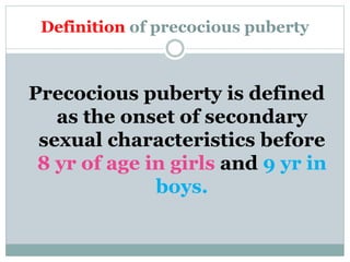 Precocious Puberty In Boys With Autism