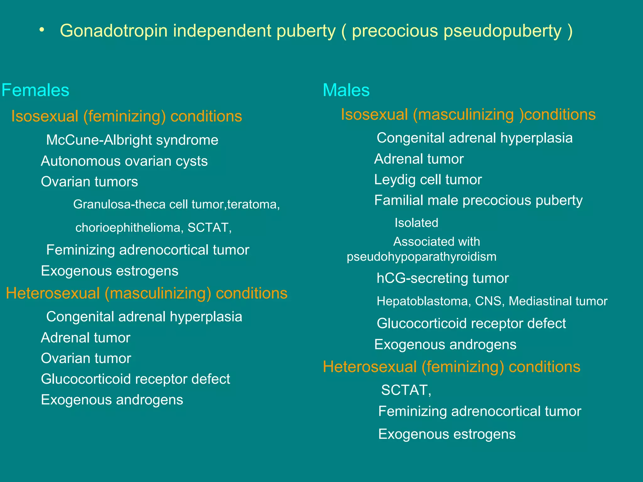 Precocious puberty | PPT