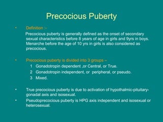 Precocious Puberty Symptoms