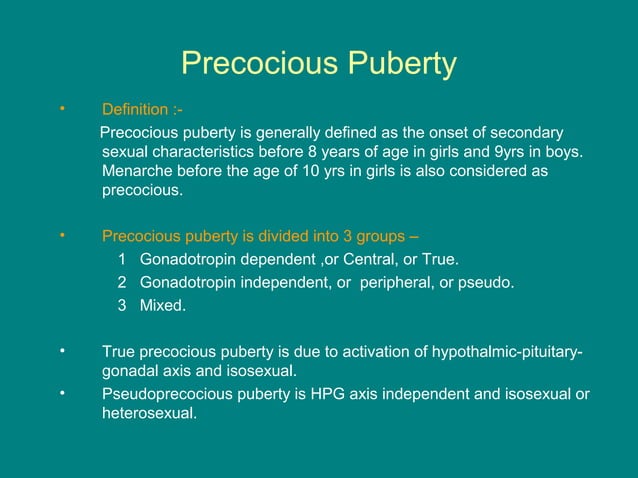 Precocious Puberty