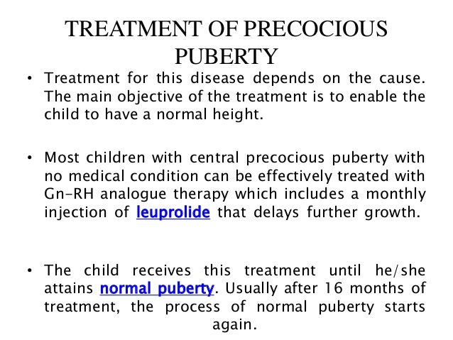 Precocious Puberty Causes Symptoms Sign And Treatment