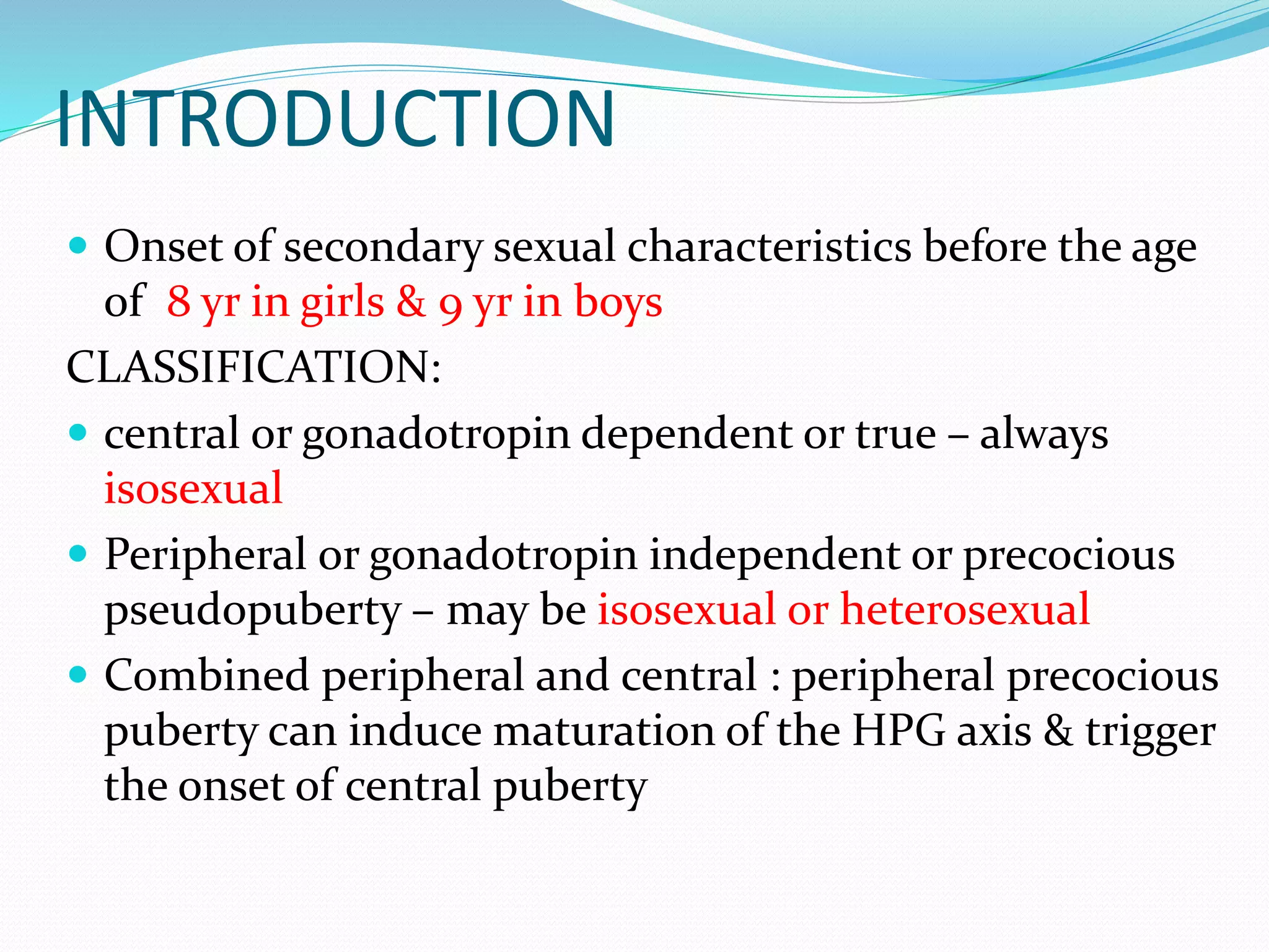 Precocious puberty | PPTX