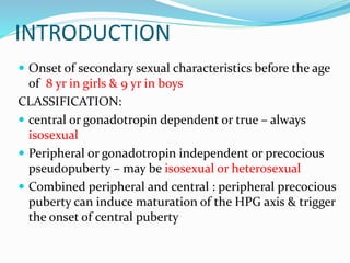 Precocious puberty | PPTX