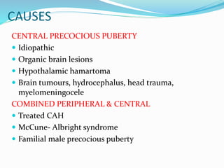 Precocious puberty | PPTX
