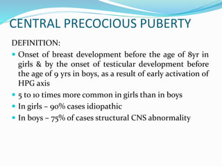 Precocious puberty | PPTX