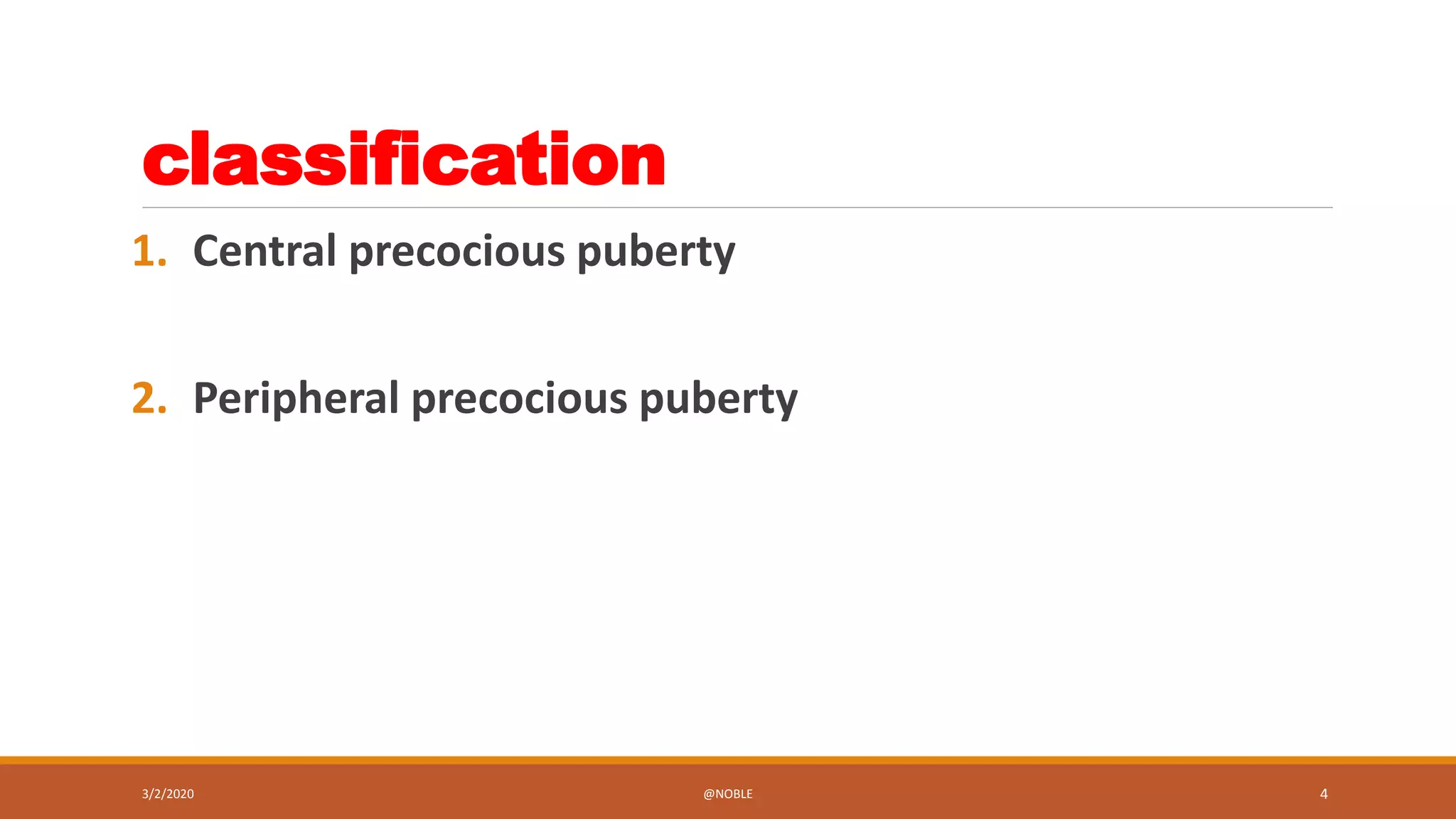 Precocious puberty | PPTX