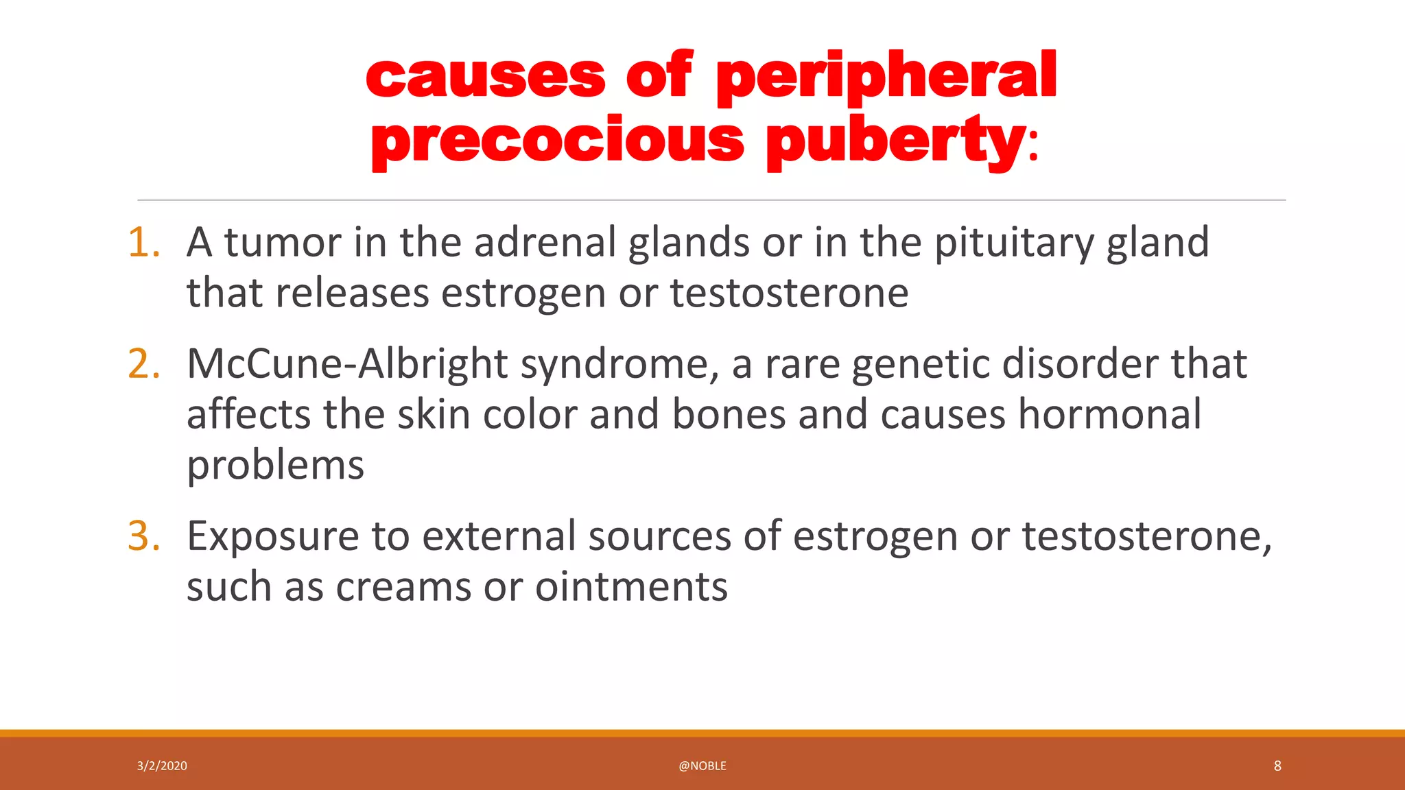 Precocious puberty | PPTX