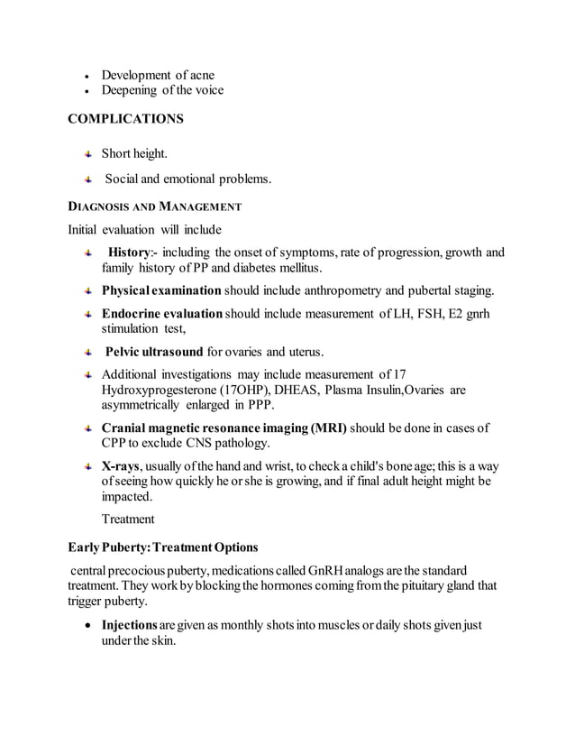 Precocious Puberty Docx