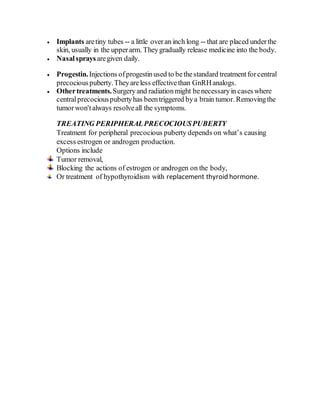 Precocious puberty | DOCX