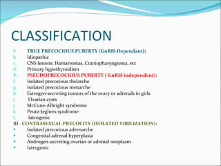 Precocious puberty ppt | PPT