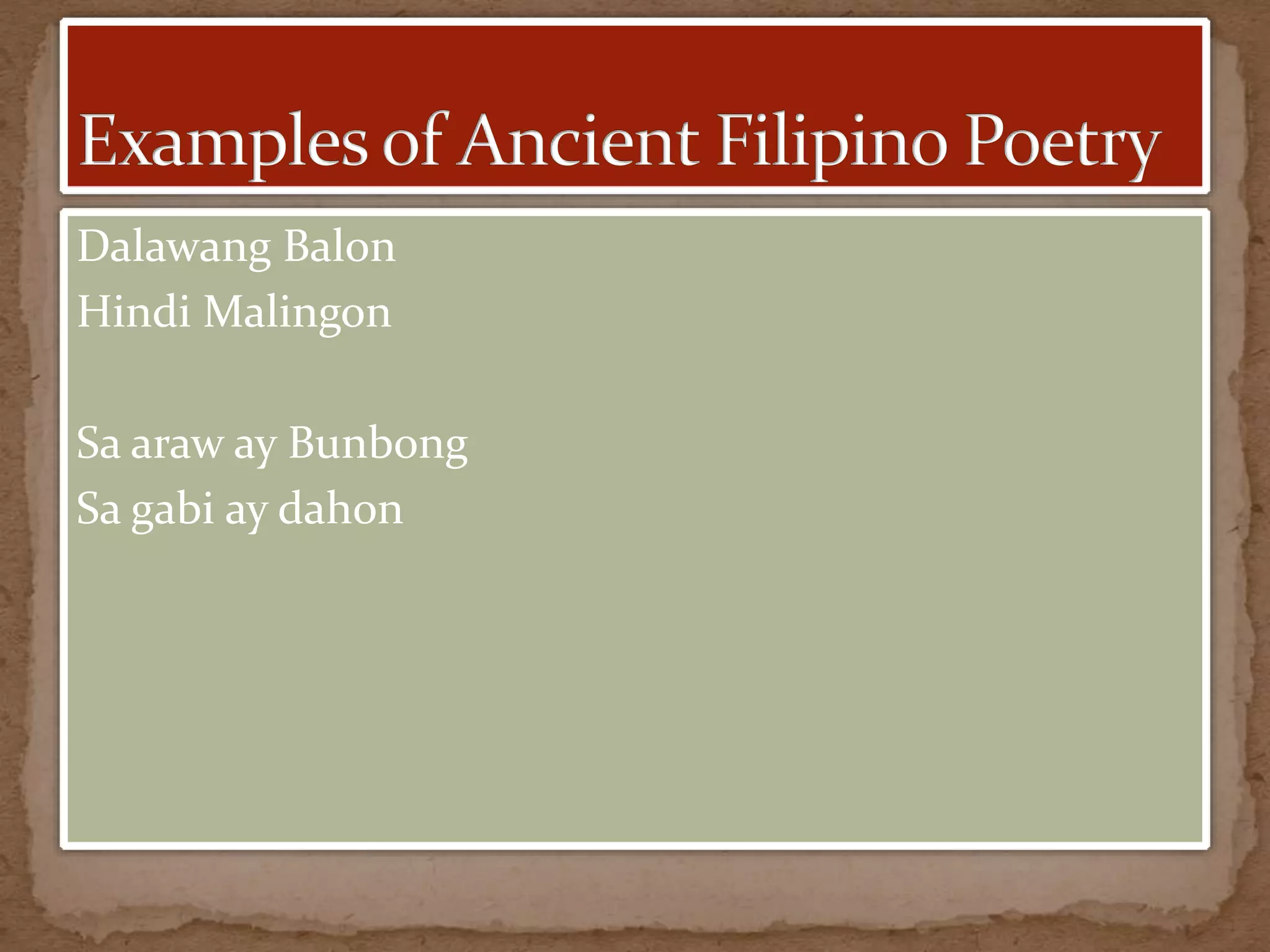 Pre Colonial Literature Philippines | PPTX
