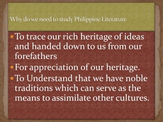 Pre Colonial Literature Philippines | PPTX