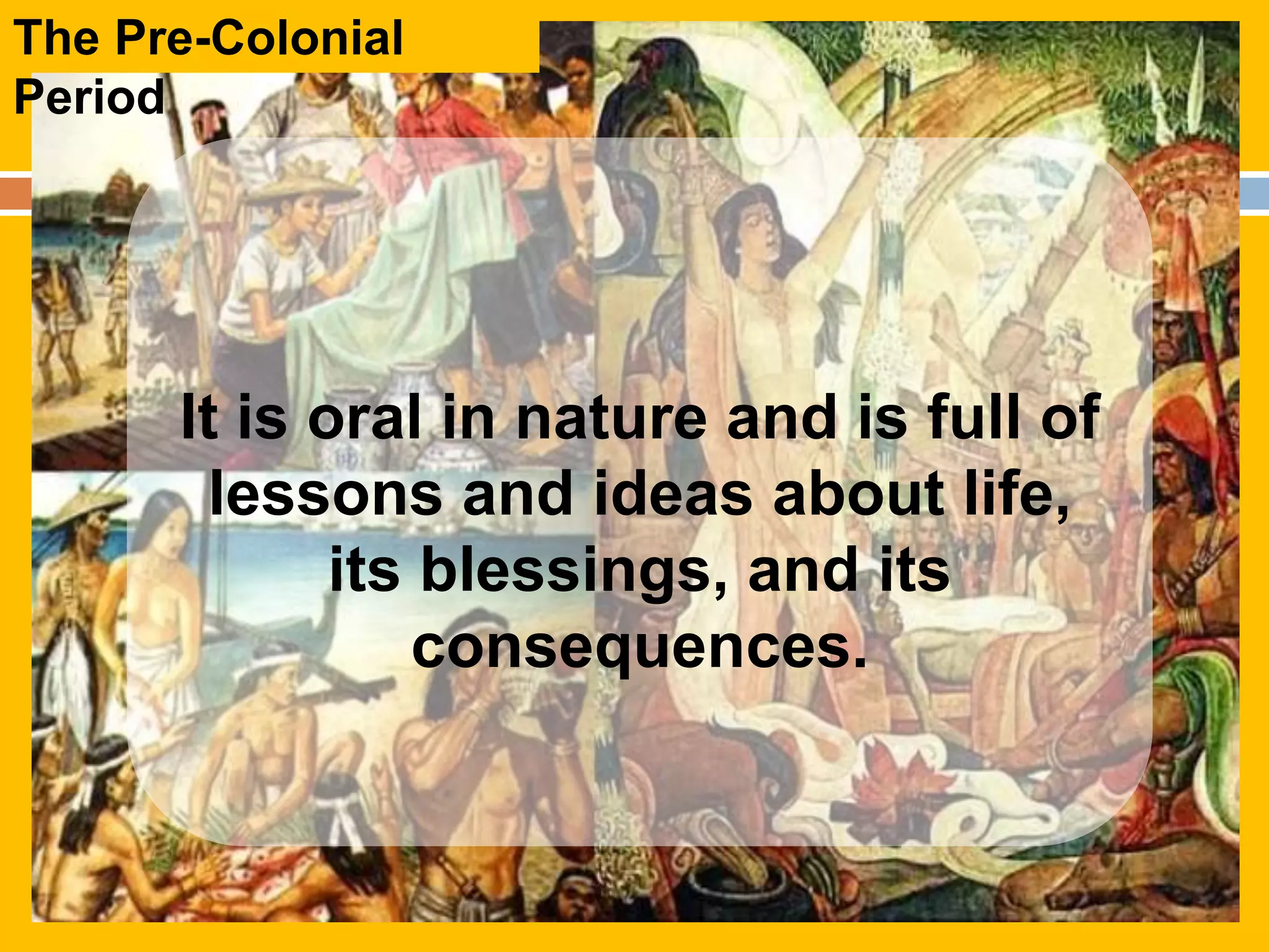 Pre colonial literature | PPTX