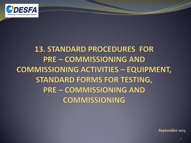 Precommisioning and commissioning updated | PDF