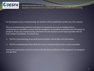 Precommisioning and commissioning updated | PDF