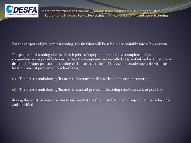 Precommisioning and commissioning updated | PDF