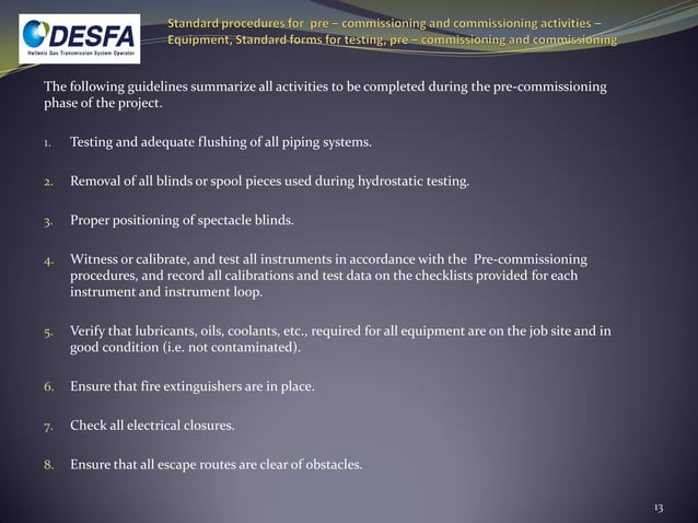 Precommisioning and commissioning updated | PDF