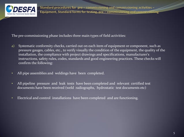 Precommisioning and commissioning updated | PDF