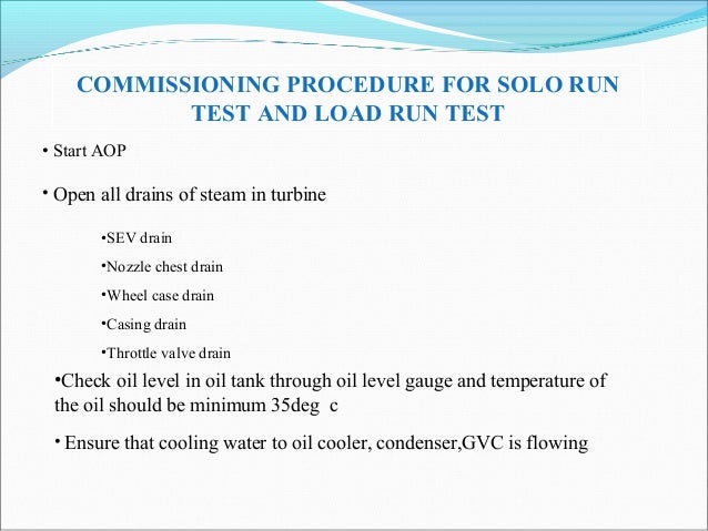Pre Commissioning Steam Turbines Load Trial pre-commissioning-steam-turbines-load-trial