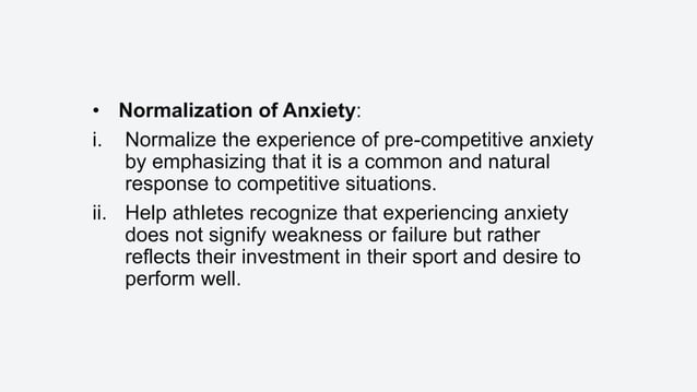 Pre-Competition Anxiety I Sports Psychology | PPTX