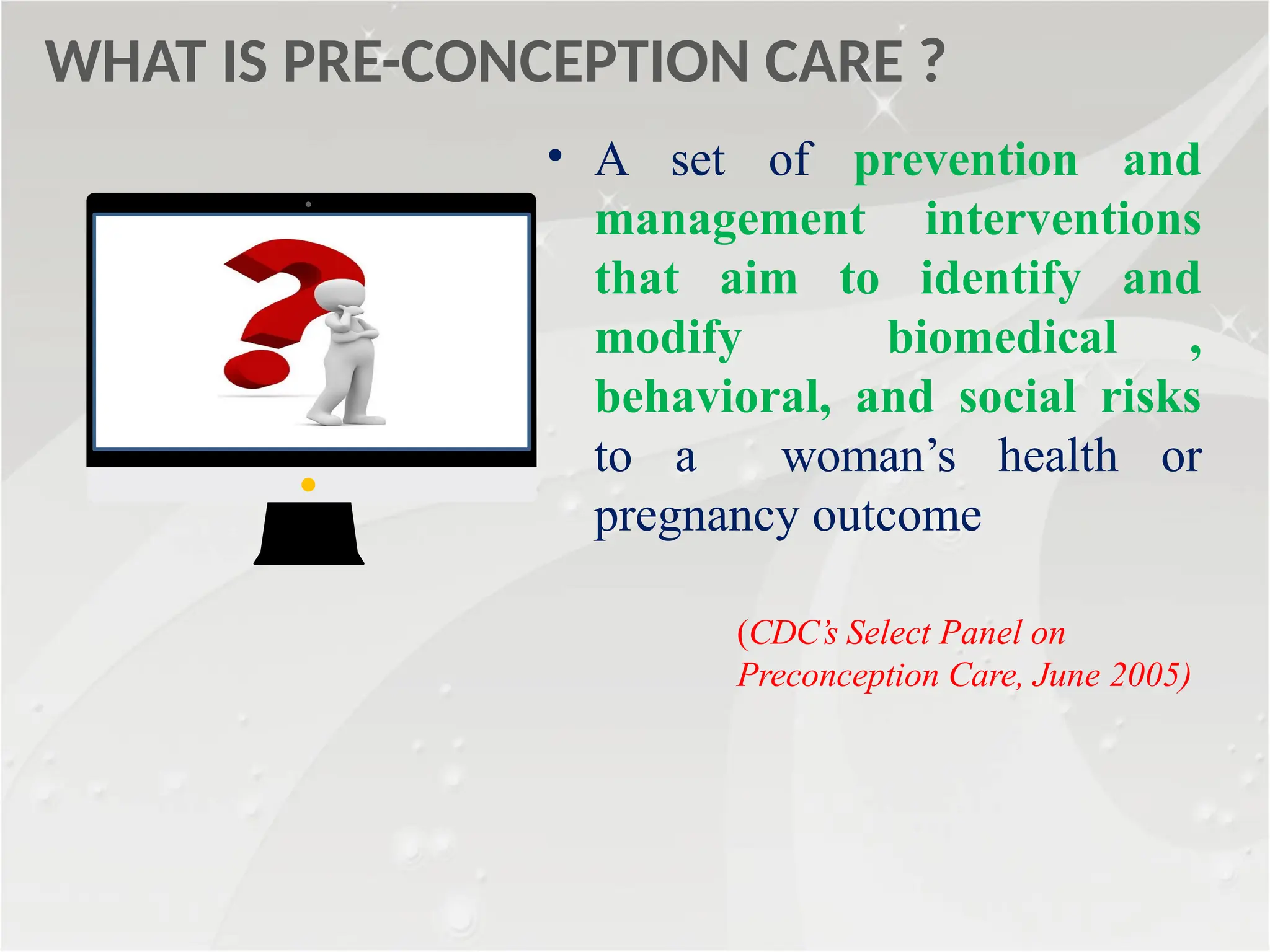 preconception care and it's medicolegal importance | PPTX