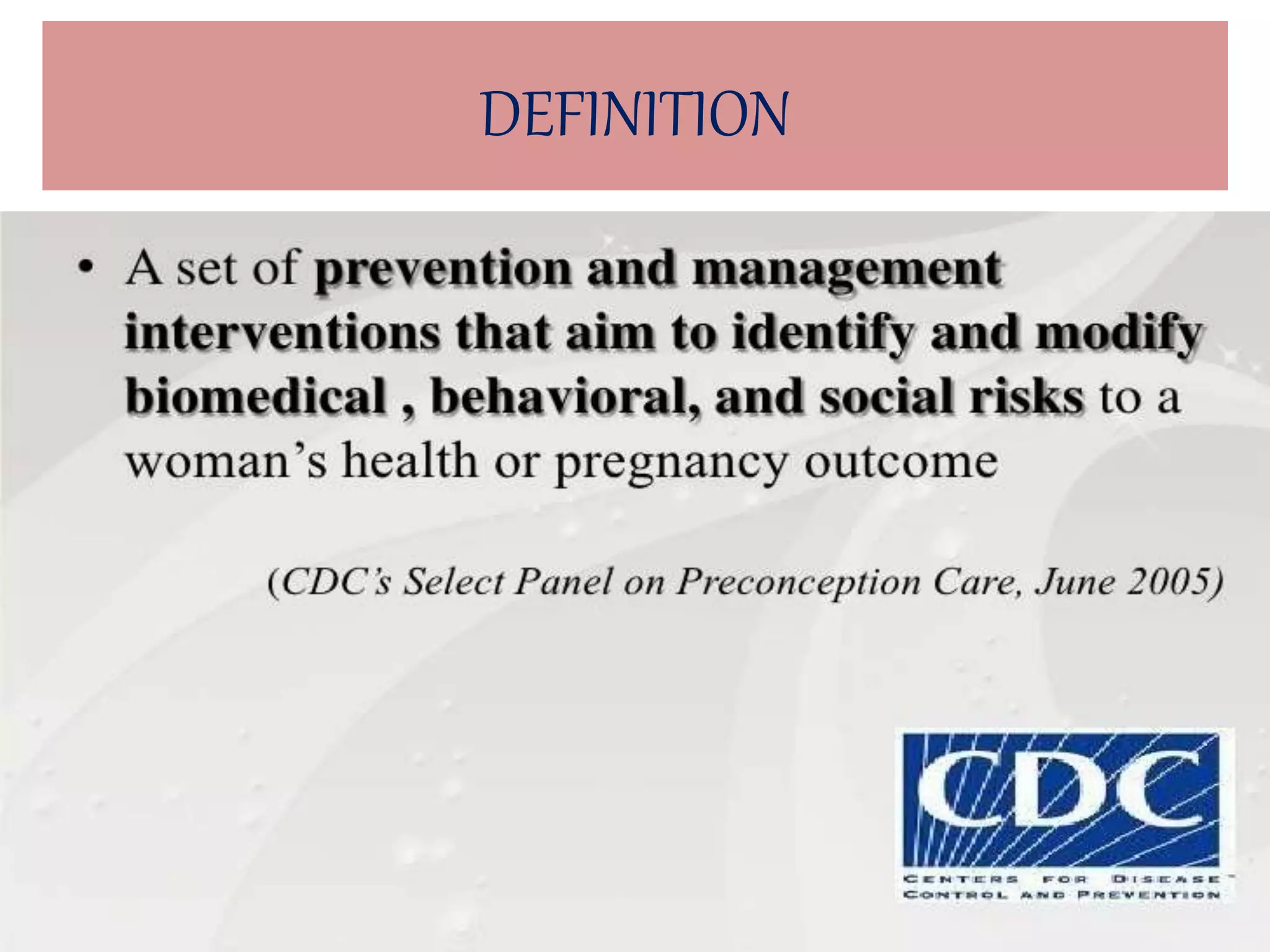 Preconceptional care | PPTX