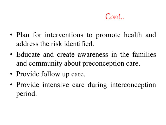 Preconceptional care | PPTX