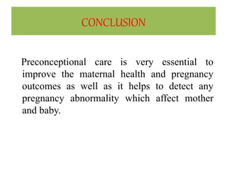 Preconceptional care | PPTX