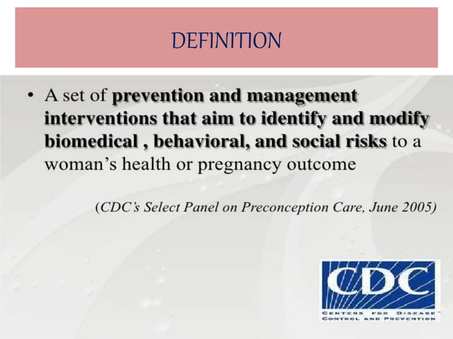 Preconceptional care | PPTX