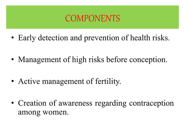 Preconceptional care | PPTX