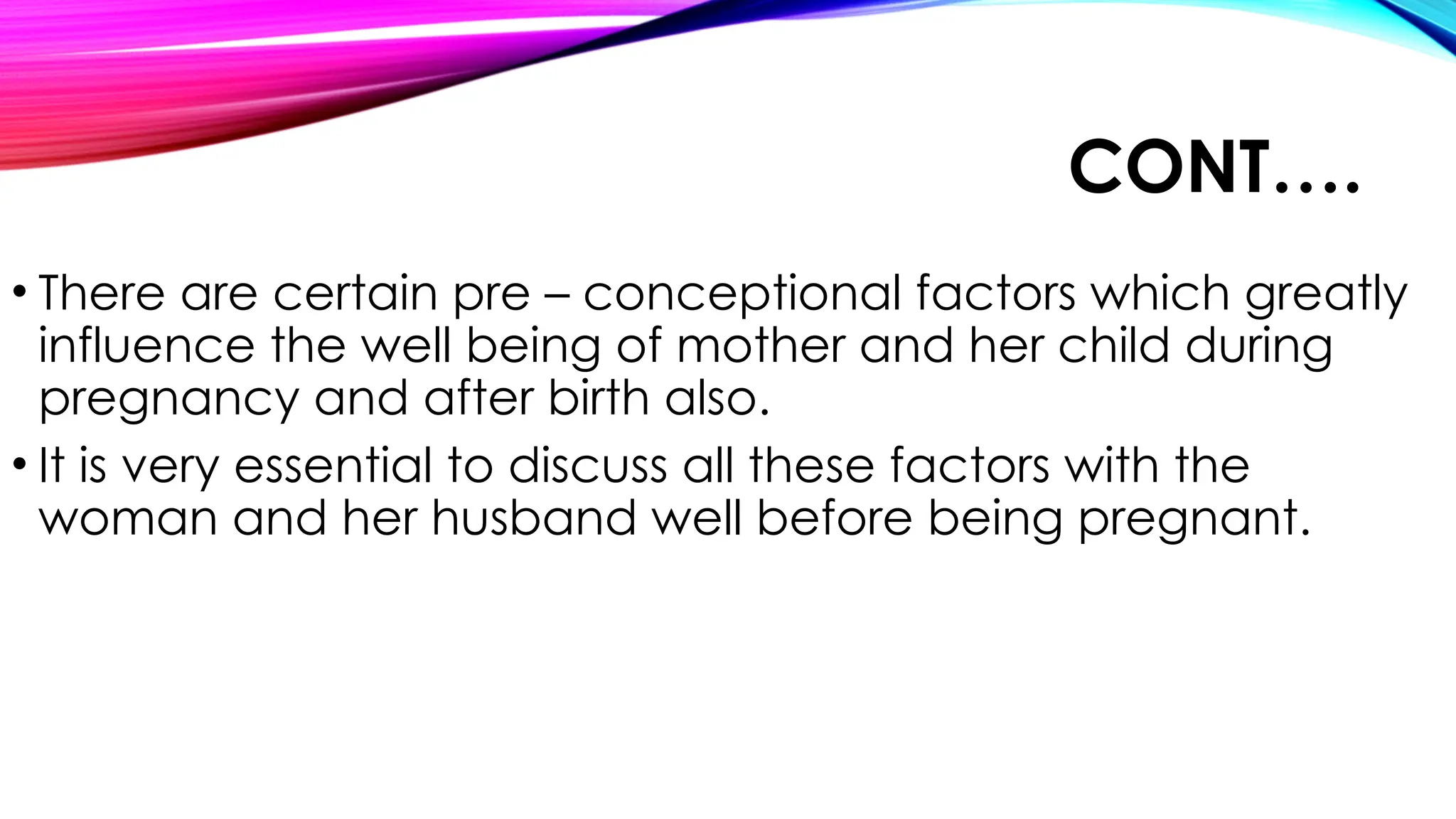 Preconceptional Care Pptx Care Before Conception Pptx