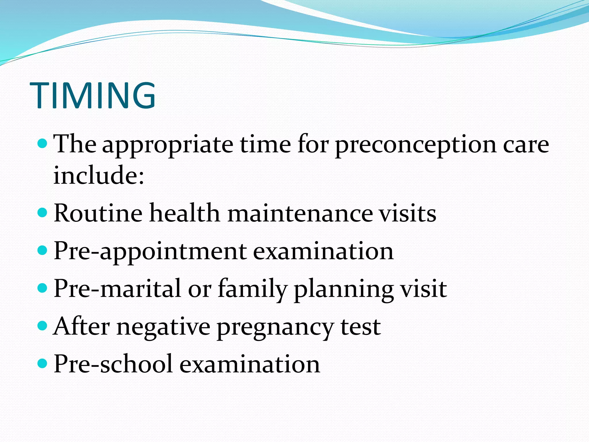 Preconception care | PPTX