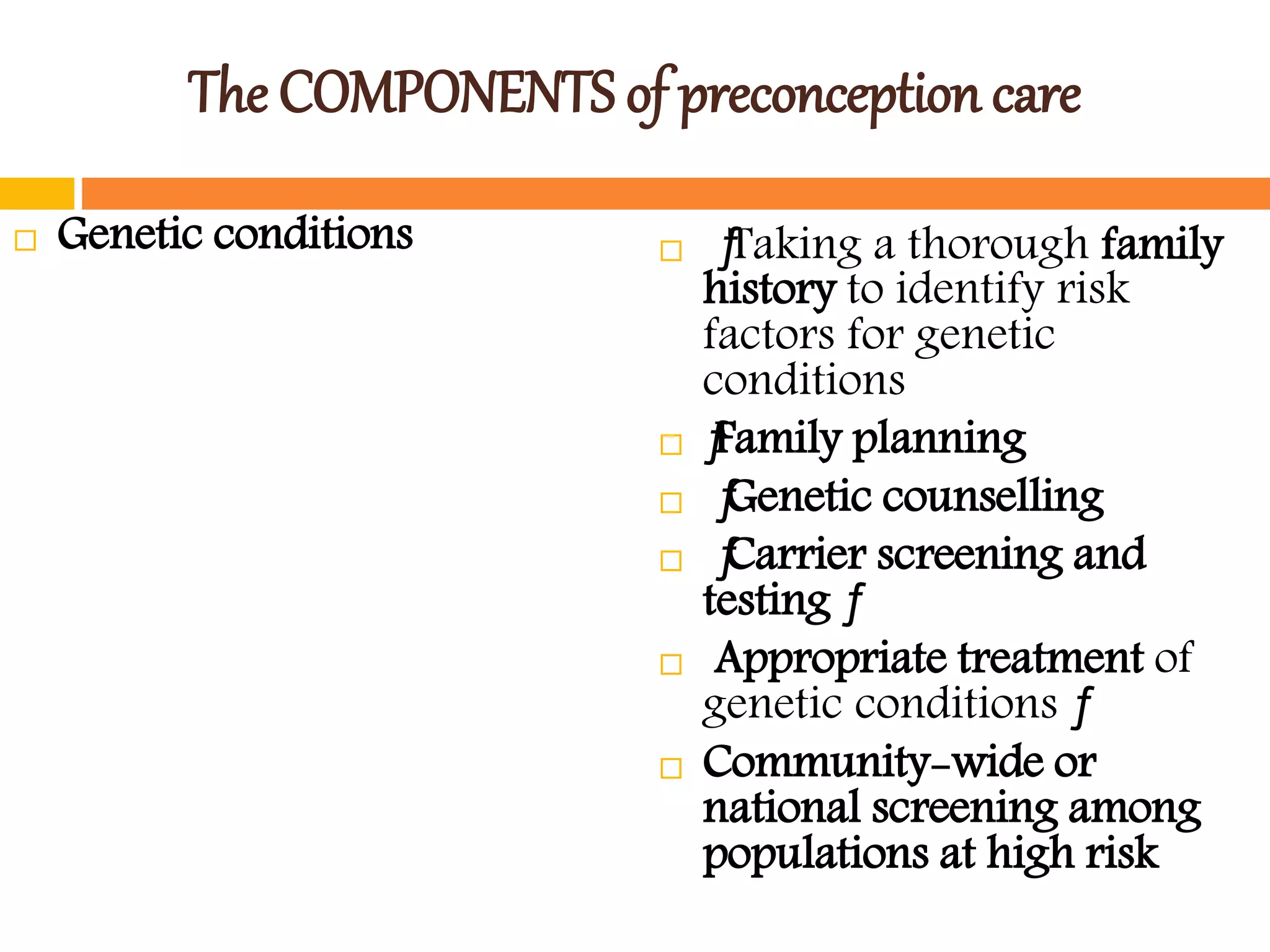 Pre conception care | PPTX