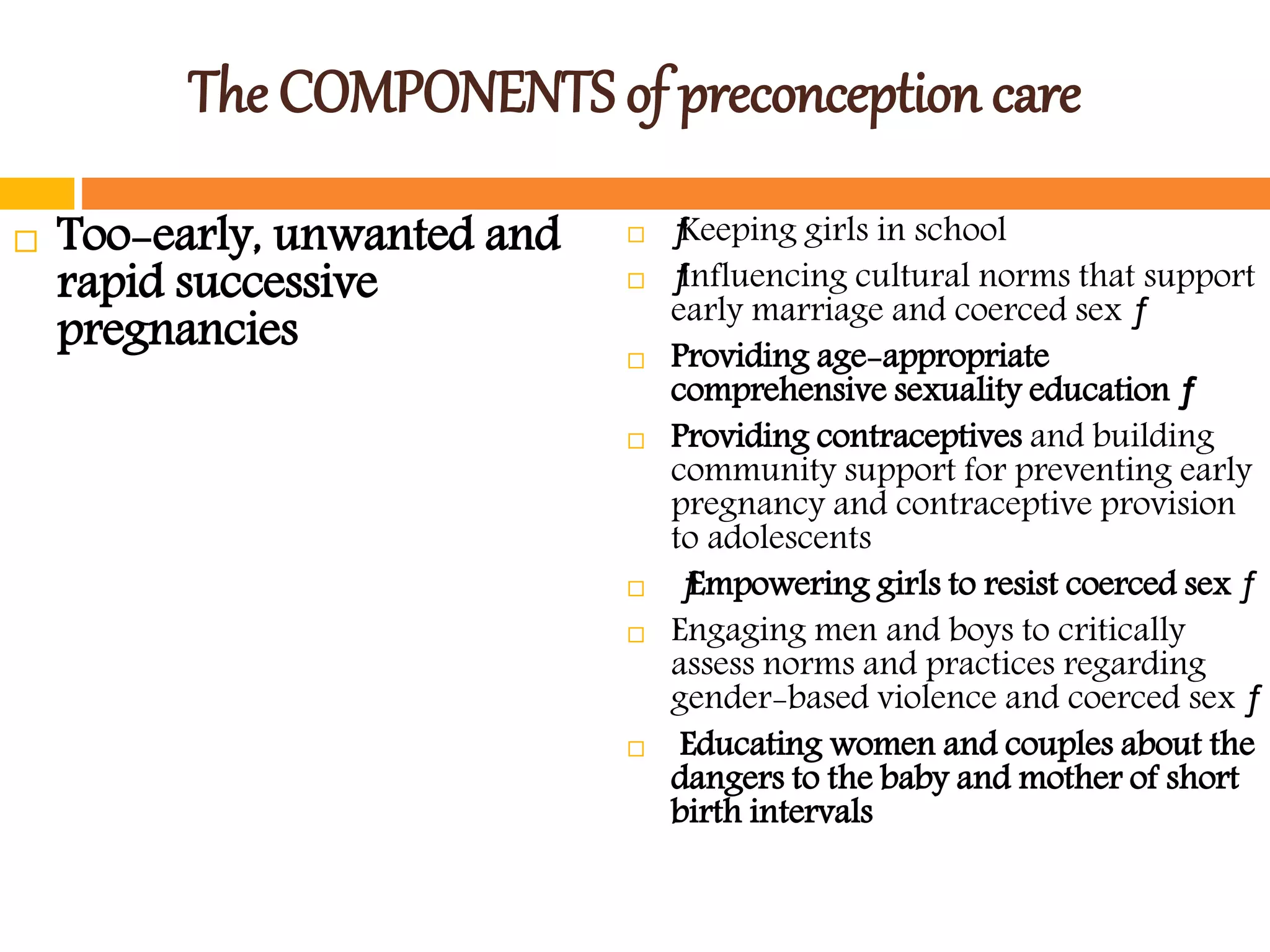 Pre conception care | PPTX