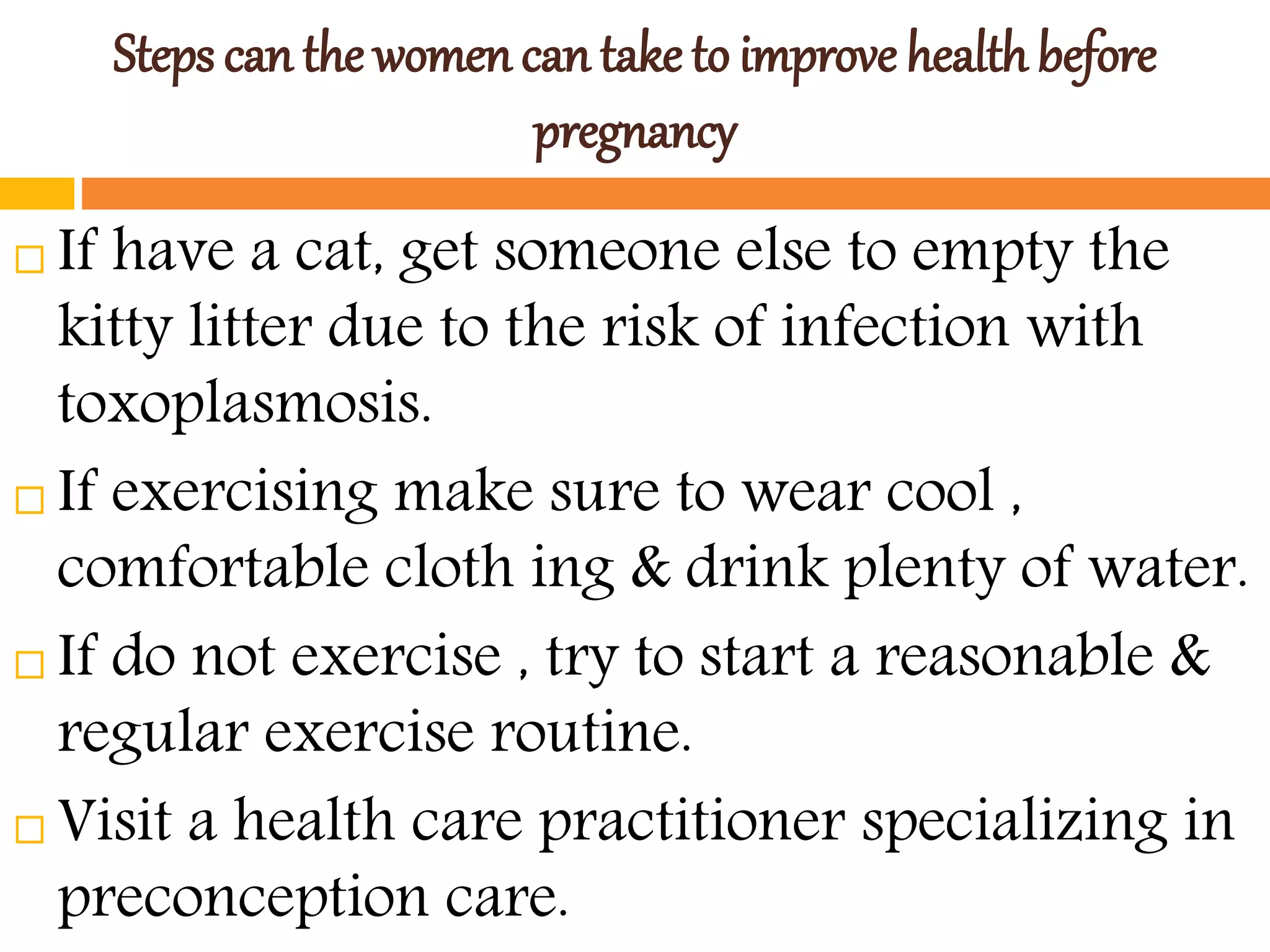 Pre conception care | PPTX