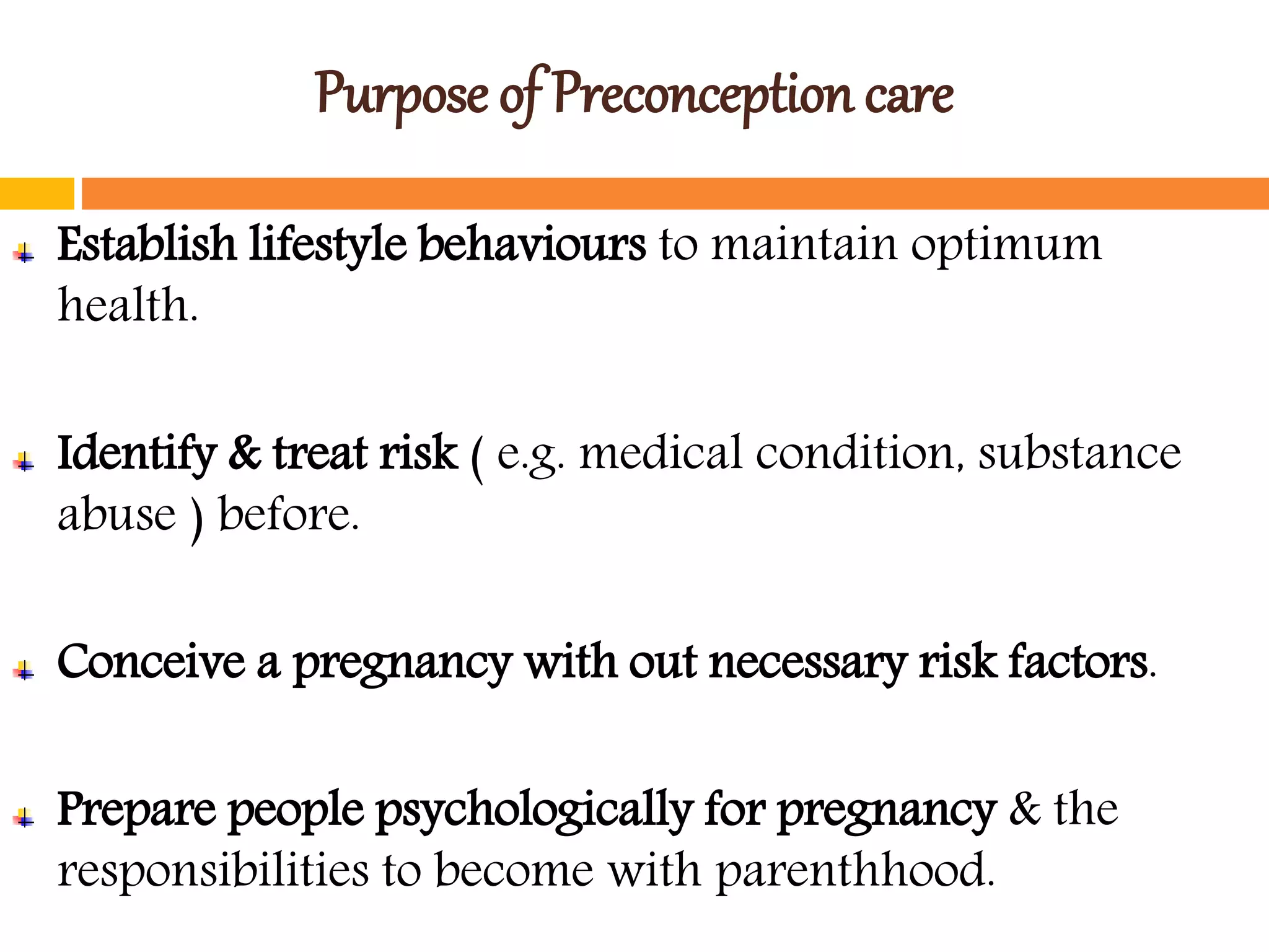 Pre conception care | PPTX