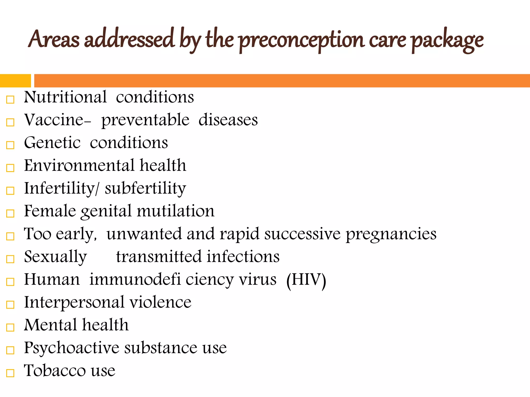 Pre conception care | PPTX