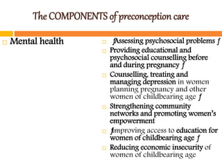 Pre conception care | PPTX