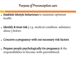 Pre conception care | PPTX