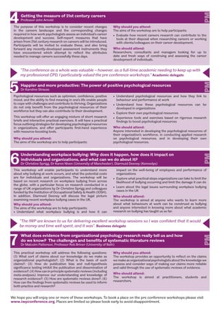 Pre Conference Workshop Brochure | PDF